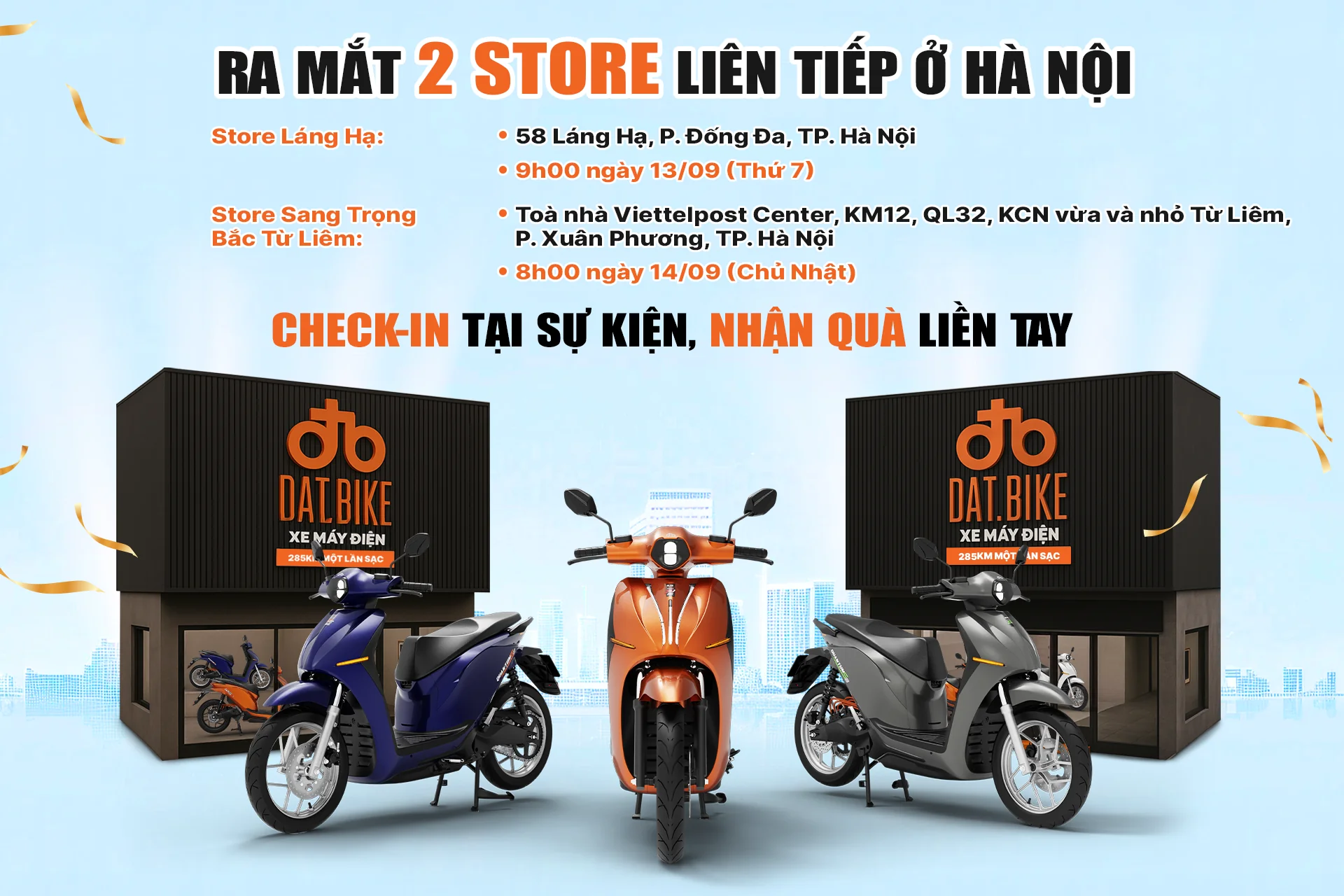Dat Bike khai trương 2 store tại Hà Nội: Láng Hạ & Bắc Từ Liêm